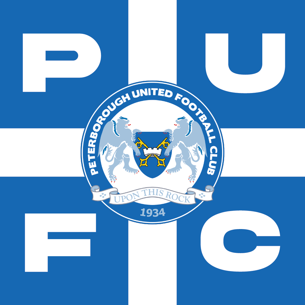 Peterborough United Square Design x10 | Custom Football Club Stickers ...