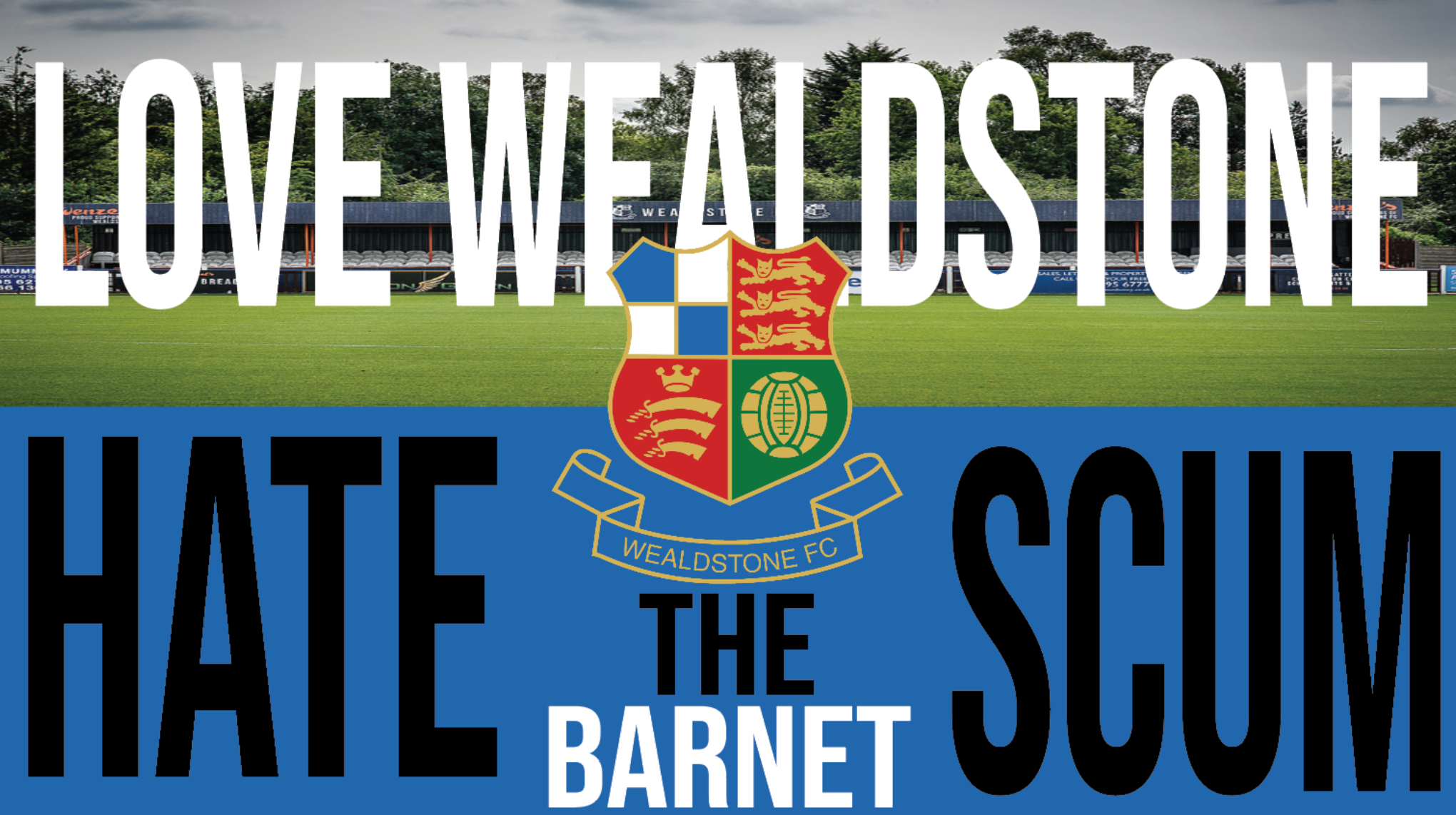 Love Wealdstone Hate Barnet Design x10 – UltrastickersFC