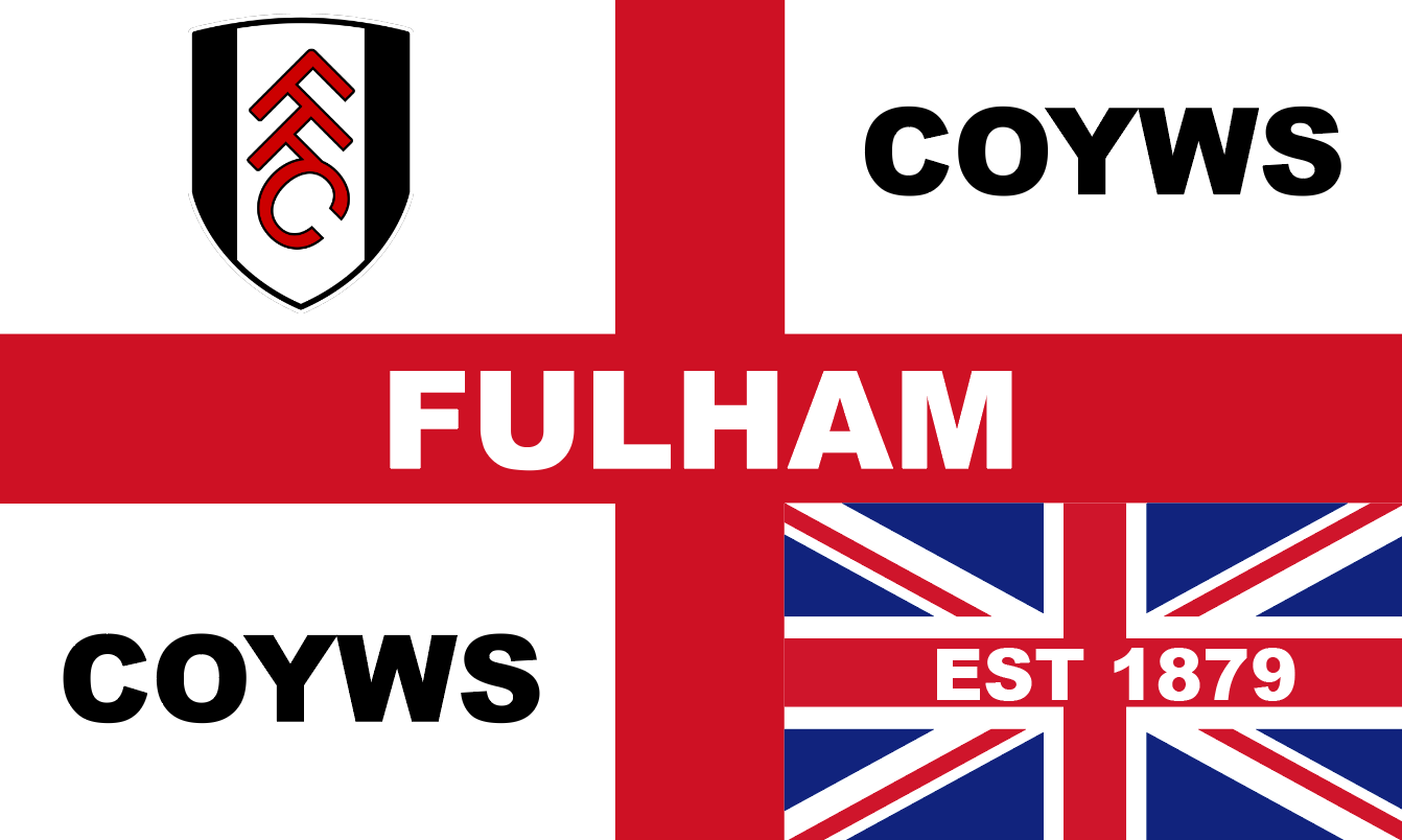 Fulham England Flag Design x10 | Custom Football Club Stickers ...