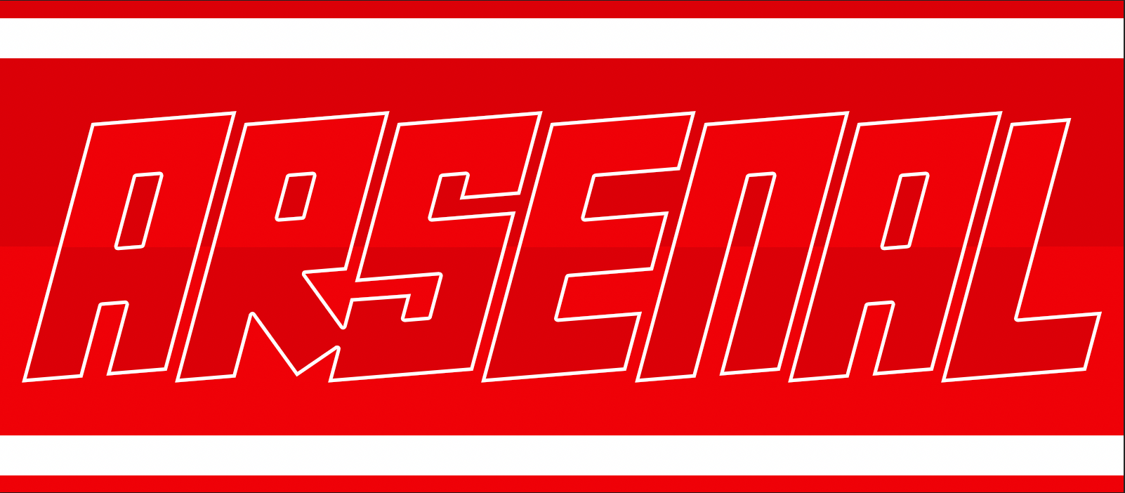 Arsenal Strip Sticker | UltraStickersFC – UltrastickersFC