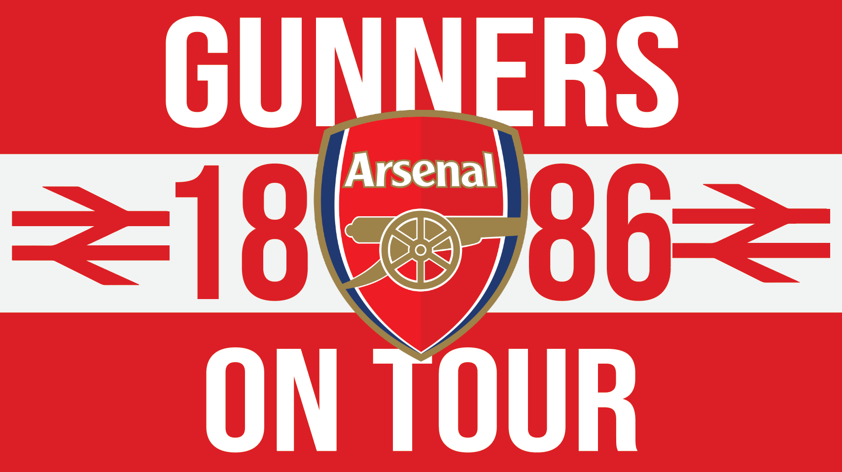 Gunners On Tour Design x10 | Custom Football Club Stickers ...