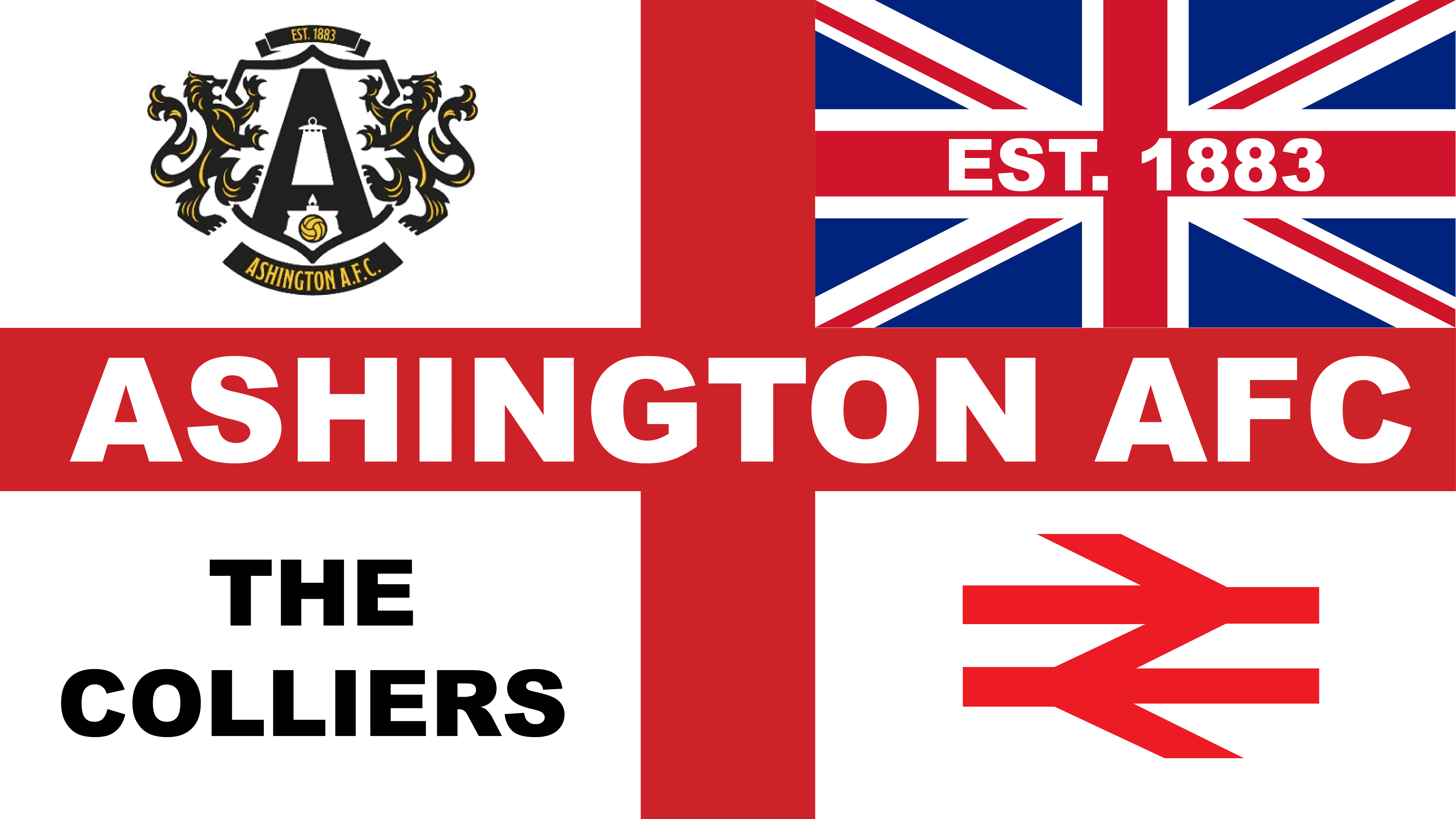 Ashington AFC England Flag Sticker | UltraStickersFC – UltrastickersFC