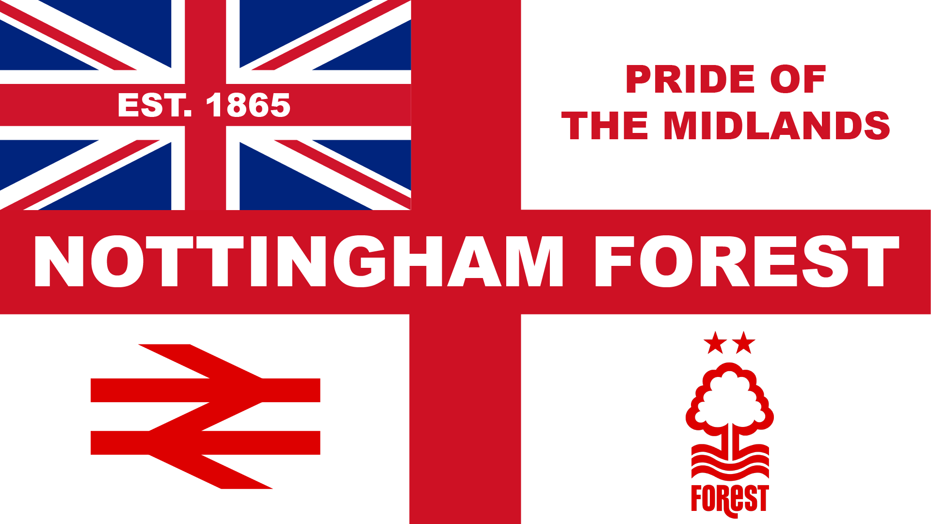 Nottingham Forest England Flag Football Stickers x10 | UltraStickersFC ...